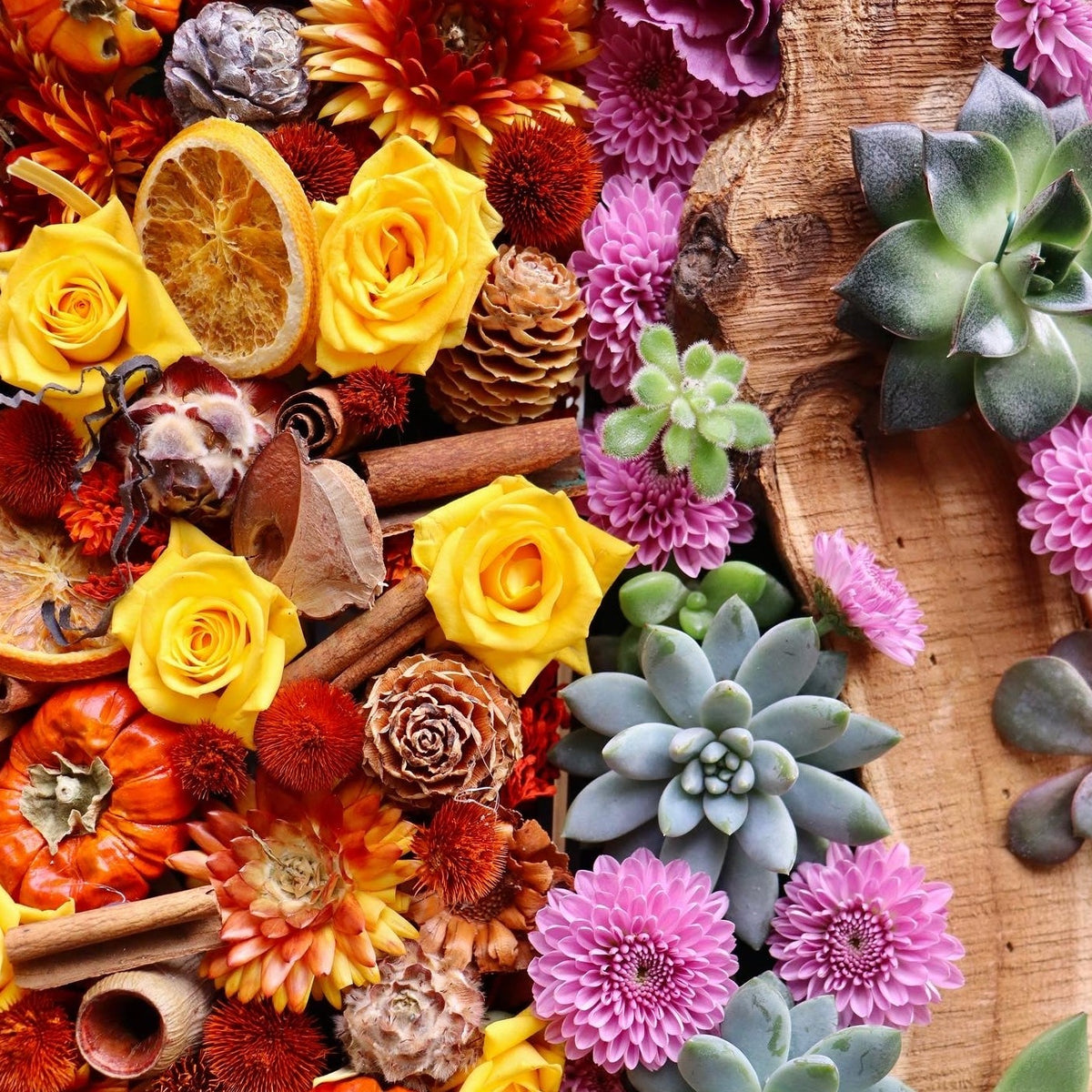 Custom Arrangement – Amber Flowers